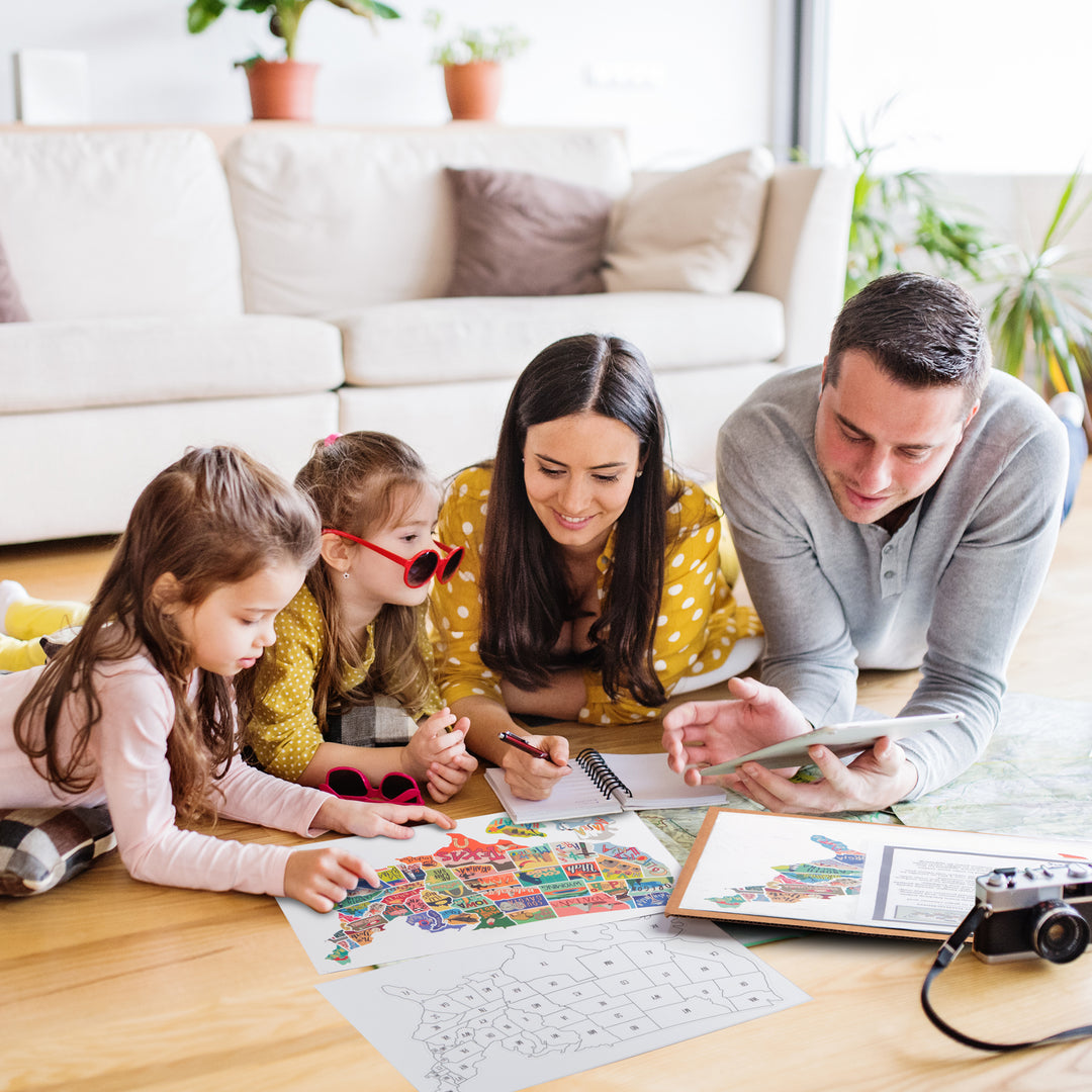 Travel Tracker - 50 State Sticker Map for RV's, Cars, Trucks, and Lugg ...